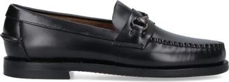 Sebago Moccasin-Style Black Leather Flats - Gr. 40,5 (EU) - in Schwarz
