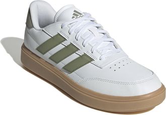 adidas Herren Courtblock Shoes Schuhe, Cloud White/Tent Green/Olive strata, 36 2/3 EU