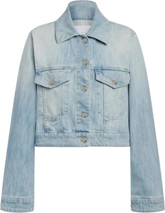 Dondup Femme, Vestes, Bleu, Taille: 38 FR Giubbino corto regular in denim stretch