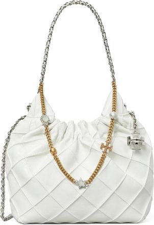 Tory Burch Femme, Sacs, Blanc, Taille: ONE Size Mini Sac Hobo Fleming Soft Distressed