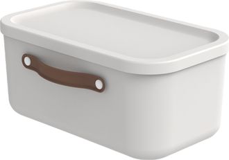 Rotho Maloja Aufbewahrungsbox 12 l, Kunststoff, weiss, 12 (39.5 x 26.5 x 17.7 cm)