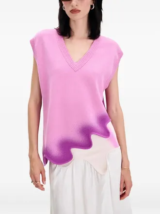 Ph5 débardeur à ourlet ondulé - Rose