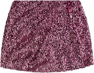 Area minijupe à ornements en cristal - Rose