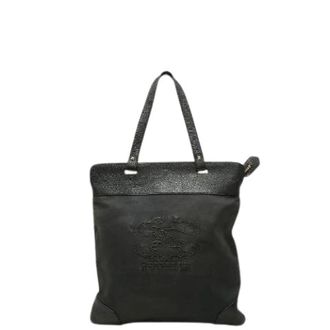 Burberry Pre-owned Check Canvas Leather Tote Bag - - Pre-owned - Damen - Schwarzk - ONE SIZE