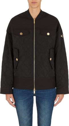 A|X Armani Exchange Damen Quilted, Four Pockets On Front, Embossed Side Logo Quilted Jacket, Schwarz, XS