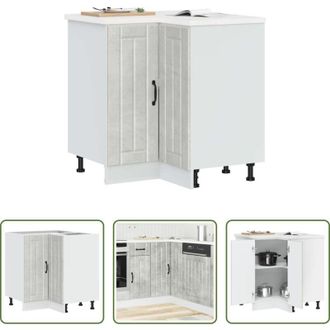 vidaXL Eckschrank - K&uuml;chen-Eckunterschrank Lucca Betongrau Holzwerkstoff