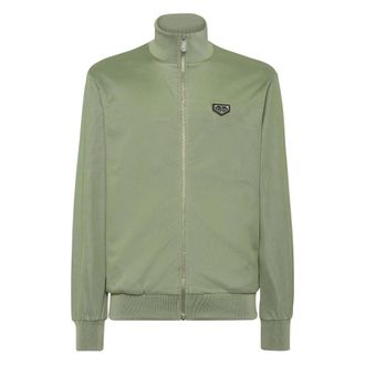 Philipp Plein Homme, Sweatshirts et sweats &agrave; capuche, Vert, Taille: 2XL Jogging Jacket LS Iconic Plein