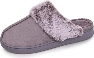 Isotoner Pantoufles Chinelas pour femme, pantoufles mules confortables parfaites pour lhiver, gris, 38 EU