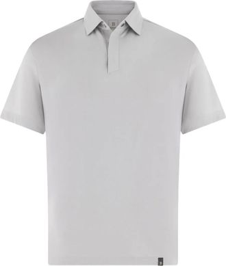 Boggi Milano metal stud polo shirt - Grau