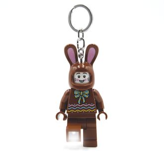 IQ-UV LEGO Iconic Chocolate Bunny Schlüsselanhänger Taschenlampe Spielzeug Geschenke für Kinder - 76 mm große Figur (KE180) - 2 CR2025 Batterien enthalten