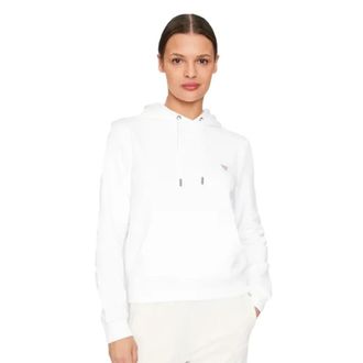 Guess Femme, Sweatshirts et sweats à capuche, Blanc, Taille: 42 FR Sweat Triangle