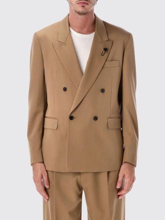 Lardini Blazer crois&eacute; en laine vierge &agrave; revers en pointe