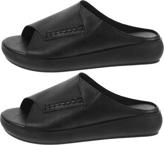 Hemoton Sandales Compens&eacute;es Femme Confortables pour Semelle &Eacute;paisse Antid&eacute;rapante Style Plage D&eacute;contract&eacute; Noir