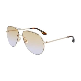 Victoria Beckham Femme, Accessoires, Jaune, Taille: ONE Size Metal Frame Lunettes de soleil