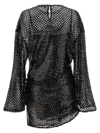 The Attico Womens Black Polyester Short Dress