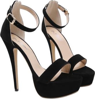 Valiclud Sandales à Talons Femme Élégantes Noir Bride Fine Talon Classique Confortable Mode Créative pour Travail et Shopping