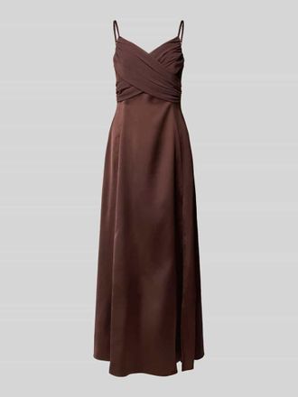 Rinascimento Abendkleid mit Drapierungen und V-Ausschnitt