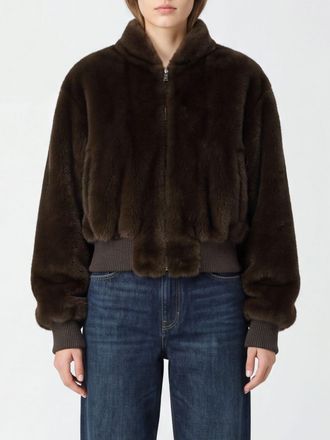 Stella McCartney Veste en fausse fourrure avec col montant et fermeture zipp&eacute;e