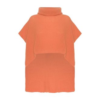 Americandreams Americandreams, Femme, Pulls, Orange, Taille: ONE Size Bella Poncho