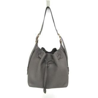 Ferragamo Pre-owned Leder Schultertasche - - Pre-owned - Damen - Grau - ONE SIZE