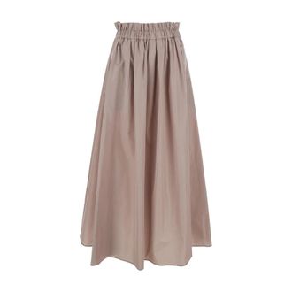 Herno New Techno Taffeta Rock - - Skirts - Damen - Beige - M