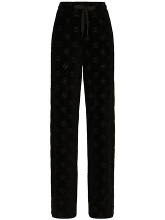 Dolce & Gabbana pantalon de jogging à logo DG - Noir
