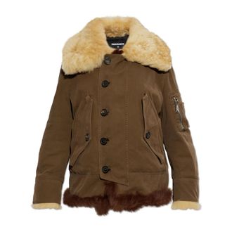 Dsquared2 Jacke mit Pelzbesatz - - Jackets - Damen - Braun - XS