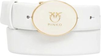 Pinko Pinko, Femme, Accessoires, Blanc, Taille: S Round Enamel H2,8 Belt