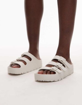 Birkenstock Florida III Flex - Sandales en EVA &agrave; semelle plateforme - Coquille doeuf-Blanc