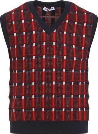 Jil Sander Homme, Pulls, Multicolore, Taille: XL Gilet Tricot&eacute; Sans Manches
