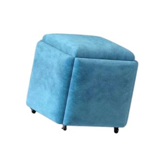 Generic Nesting-Ottomane-Hocker mit Stauraum, 5-in-1-Quadratstuhl, leicht, platzsparend, for den Heimgebrauch im B&uuml;ro, Balkon, Spielzimmer(Color 6,35x35x35cm)