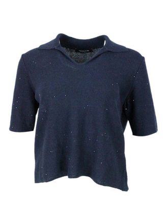 Fabiana Filippi Pull Col Rond - Bleu