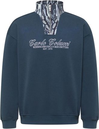 Carlo Colucci Homme, Sweatshirts et sweats &agrave; capuche, Bleu, Taille: XS Troyer