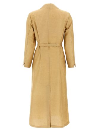 Max Mara Womens Beige Fluorofiber Coat Clothing