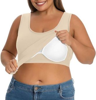 Generic D&eacute;bardeur de sport pour femme - Avec soutien-gorge int&eacute;gr&eacute; - Noir - Ventre nu - Sans manches - Crop Tops sans manches - Gilet &eacute;lastique - D&eacute;bardeur st