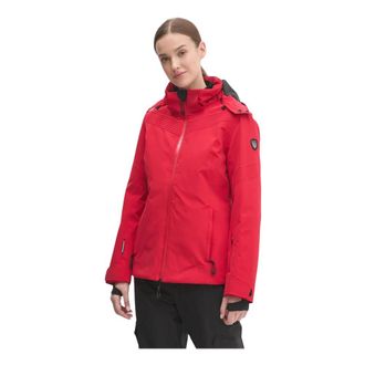 Emporio Armani Ski Cortina Embossed Toray - Femme - Vestes - Rouge - Taille: 36 FR