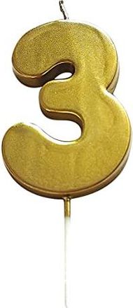 Ciao Italy Gold Zahlenkerze 3 (6 cm), 21443