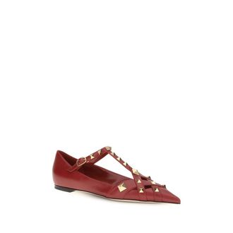 Valentino Garavani Womens Multicolor Goatskin Ballet Flats