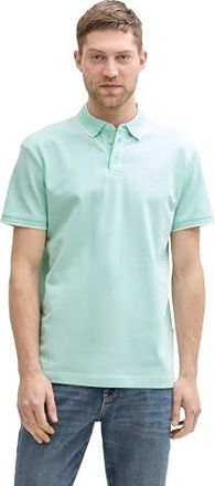 Tom Tailor Polo piqué pour Homme avec Stretch, 37457 - Menthe White Two Tone Pique, L