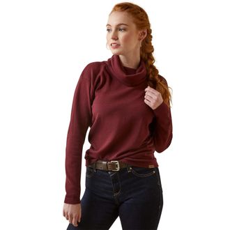 Ariat Womens Lexi Sweater Long Sleeve in Tawny Port, Size X-Small, by Ariat