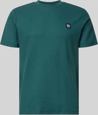 Lerros T-Shirt mit Label-Patch und Rundhalsausschnitt