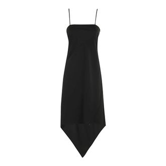 Helmut Lang Kleid mit Schal Saum - - Dresses - Damen - Schwarzk - 3XS