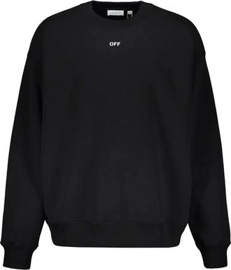 Off-white Homme, Sweatshirts et sweats &agrave; capuche, Noir, Taille: L Logo SweaT-shirt