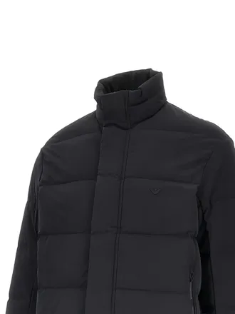 Emporio Armani Quilted Nylon Down Jacket - Black