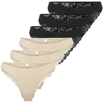 Only Femme Slip Paquet de 6 ONLCHLOE LACE BRAZIL 6P