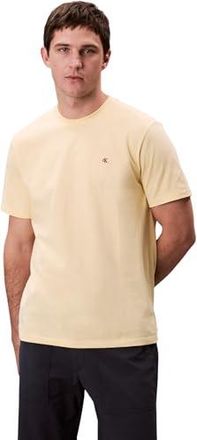 Calvin Klein T-Shirt Manches Courtes Homme Smooth Solid Tee avec Col Ras-du-Cou, Jaune (Sunlight), S