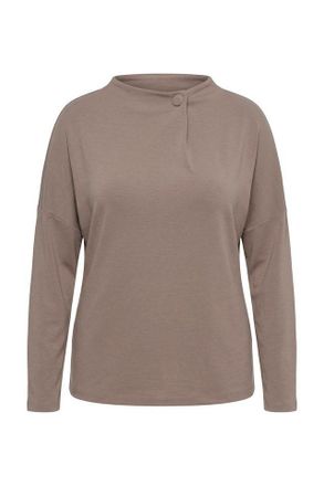 Ulla Popken Sweatshirt Sweatshirt Oversized Stehkragen Langarm