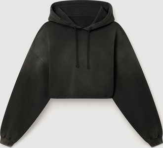 Golden Goose Sweatshirt Oversize Crop Charcoal