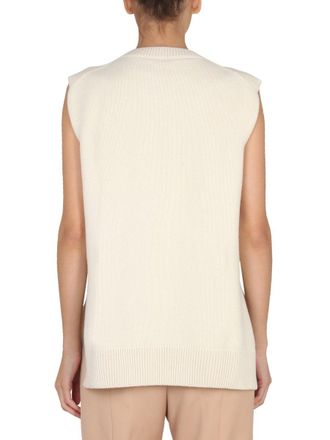 Jil Sander Wool Crew Neck Vest - Ivory