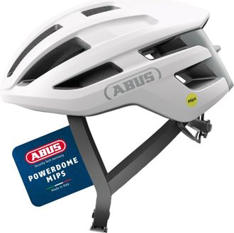 ABUS Rennradhelm PowerDome MIPS - Leichter Fahrradhelm mit cleverem Bel&uuml;ftungssystem und Aufprallschutz - Made in Italy - f&uuml;r Damen und Herren - Polar Wei&szlig;